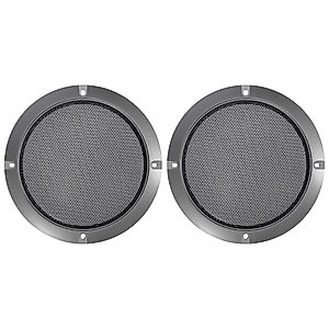 X AUTOHAUX 2pcs 5 Inch Titanium Tone Audio Speaker Cover Mesh Subwoofer Grill Horn Glossy Guard Protector