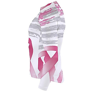 Cycling Jersey Men Long Sleeve Tops Pink Ribbon Breast Cancer Awareness Flag Bike Shirts Bicycle Clothes Jacket