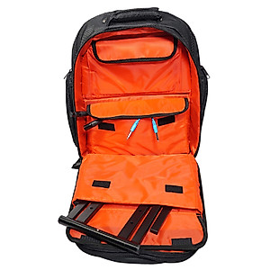 Rockville DJ Laptop/Gear Travel Backpack Bag w/ Headphone Compartment+Dividers, Black