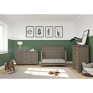 Child Craft Denman 4 Drawer Chest, Storage for Nursery or Kids Room (Crescent Gray)