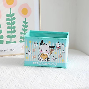 Bliqlriy Kawaii Collapsible Storage Bin, Cute Storage Box Foldable Baskets Office Desk Organizer Cute Room Decor
