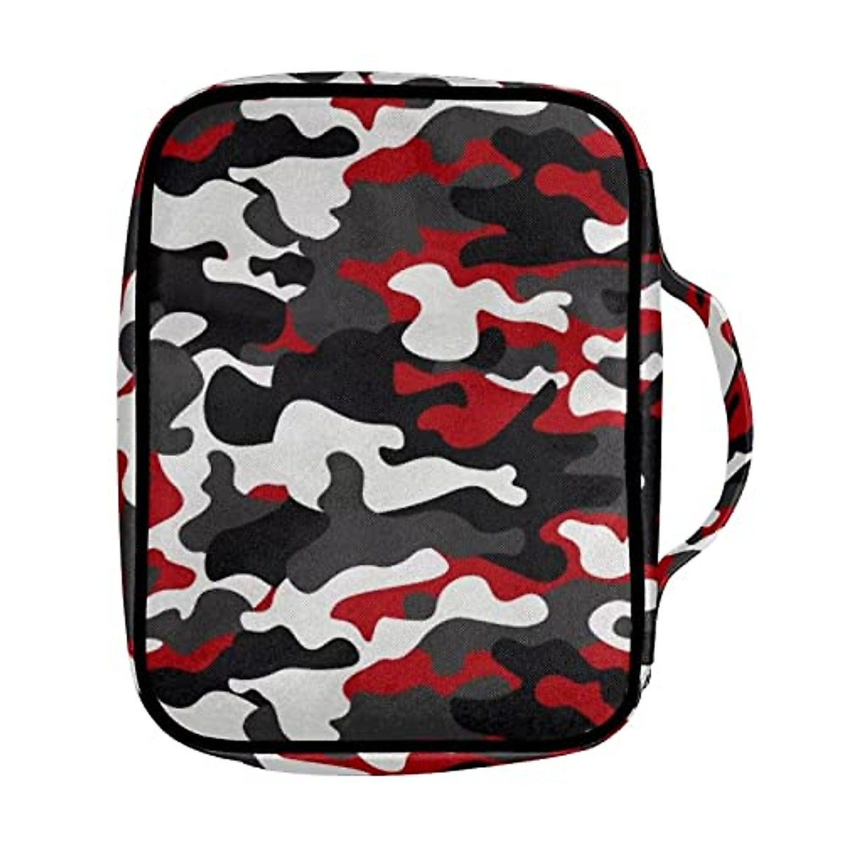 Rnyleeg Camouflage Bible Cover Bible Case for Women Girls Men Boy Carrying Book Case Church Bag Bible Protective Bag with Handle and Zippered Pocket