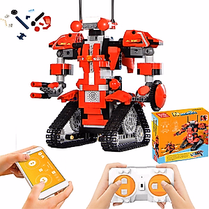 ritastar APP Remote Control Robot Building Blocks Creative Toolbox Educational Smart Tracked RC Robotics Building Bricks Set Kit S.T.E.M Learning Toy Gift for Boys Girls Kids 8 and Above(Red,392pcs)
