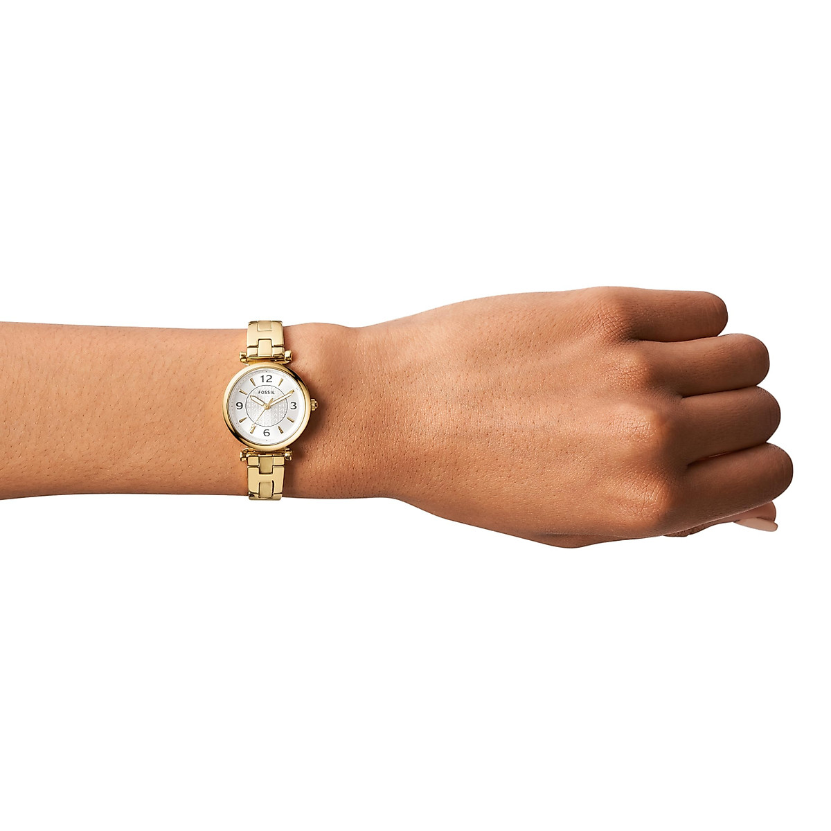 Fossil Women's Carlie Mini Quartz Stainless Steel Three-Hand Watch, Color: Gold (Model: ES4735)
