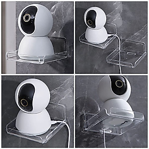 UKCOCO 2pcs Camera Bracket Corner Shelfs Indoor Plant Shelves Wall Shelves for Plants Monitor Camera Wall Shelf Camera Wall Mount Speaker Stand Acrylic Transparent Speaker Shelf