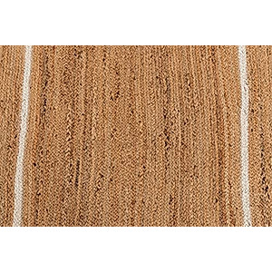 Scalloped Jute Rug 5x7- Natural Boho Bath Mat 2x3- Jute Runner Rug for Kitchen 2.6x6 ft- Seagrass Jute Rug 8x10 for Living Room Area- 3x5 Farmhouse Rugs Indoor/Outdoor (2'x3' Ft, White)