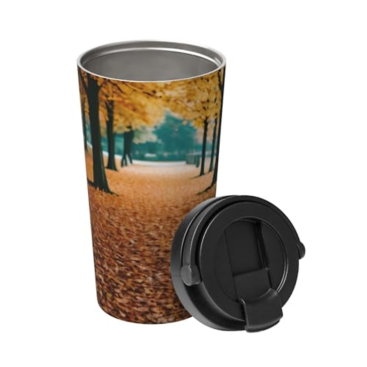 WANGXUEE Hello Autumn Print 500ml Stainless Steel Travel Tumbler Double Wall Vacuum Insulated Coffee Mug