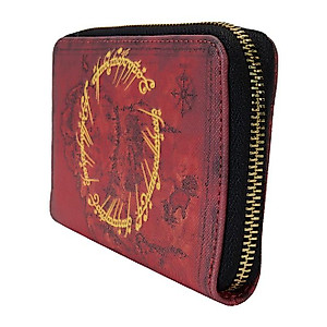 Loungefly Lord of the Rings The One Ring Zip Around Wallet, Black