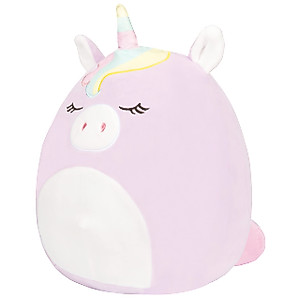 Squishmallow Large 16" Silvia The Purple Unicorn - Official Kellytoy Plush - Soft and Squishy Unicorn Stuffed Animal Toy - Great Gift for Kids
