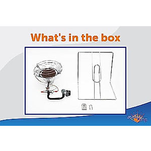 Flame King FK-AD010CGA Multi-Use Portable Propane Heater/Cooker 15,000 BTU for Camping, Ice Fishing, and Backpacking Trips, Silver