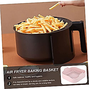 OSALADI Fryer Pad Air Fryer Cake Pan Air Fryer Silicone Pad Airfryer Parchment Paper Oven Baking Pan Air Fryer Toaster Oven Non Stick Oven Dish Air Fryer Grill Pan Silicone Steamer Pan