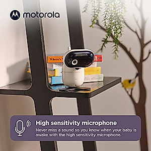 Motorola Baby Monitor Camera PIP1010 - WiFi Motorized Video Camera with HD 1080p - Connects to Smart Phone App - Remote Pan, Tilt, Zoom - Two-Way Audio, Room Temp Sensor, Lullabies, Night Vision