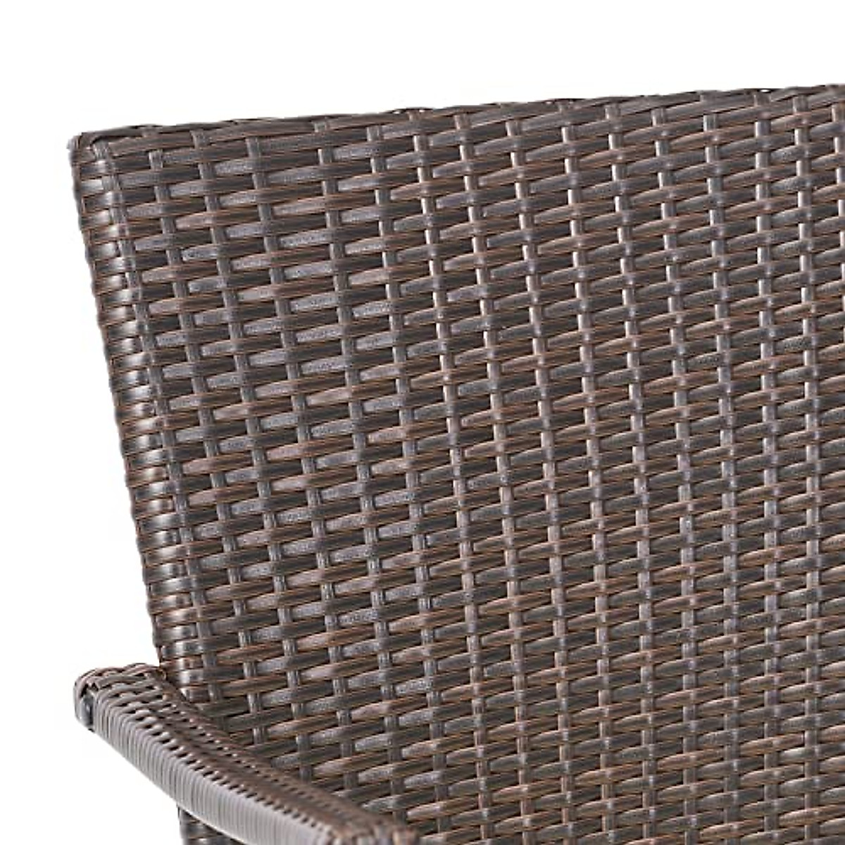 Christopher Knight Home Corsica Outdoor Wicker Dining Chairs, 2-Pcs Set, Multibrown
