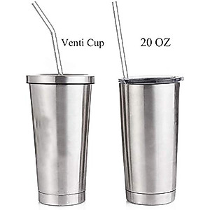 ALINK Skinny Clear Glass Straws, 10.5" x 7 mm Long Reusable Drinking Straws for 30 oz RTIC/YETI Tumblers, Mason Jars, Pack of 8 with 2 Cleaning Brush and 8 Silicone Tips