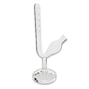 Eisco Labs - Graduated Fermentation Tube with Foot - Borosilicate Glass for Microbiology, Biochemistry, and Lab Experiments