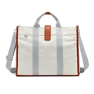 Laptop Bag for Women 15.6 Inch Lightweight Canvas Tote Bags Teacher Work Bag for School Travel