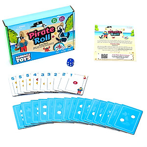 Barnacle Toys Pirate Roll - Kids Games, Toddler Board Games, Games for Kids, Preschool Games for 3 Year Olds, Kids Board Games for 4 Year Olds