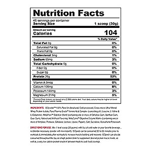 Metabolic Nutrition Whey Protein Isolate ISO PWDR Strawberry Cream, 3.04lb, 23 Servings, 26g Protein, Fast Digesting, Zero Carbs, Delicious Flavor, Very Low Carbs & Fat, Zero Lactose