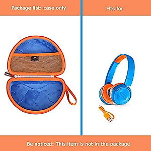 FBLFOBELI Headphone Cases EVA Hard Storage Case for JBL JR 300BT Kids On-Ear Wireless Headphones Safe Sound Technology, Travel Protective Bag