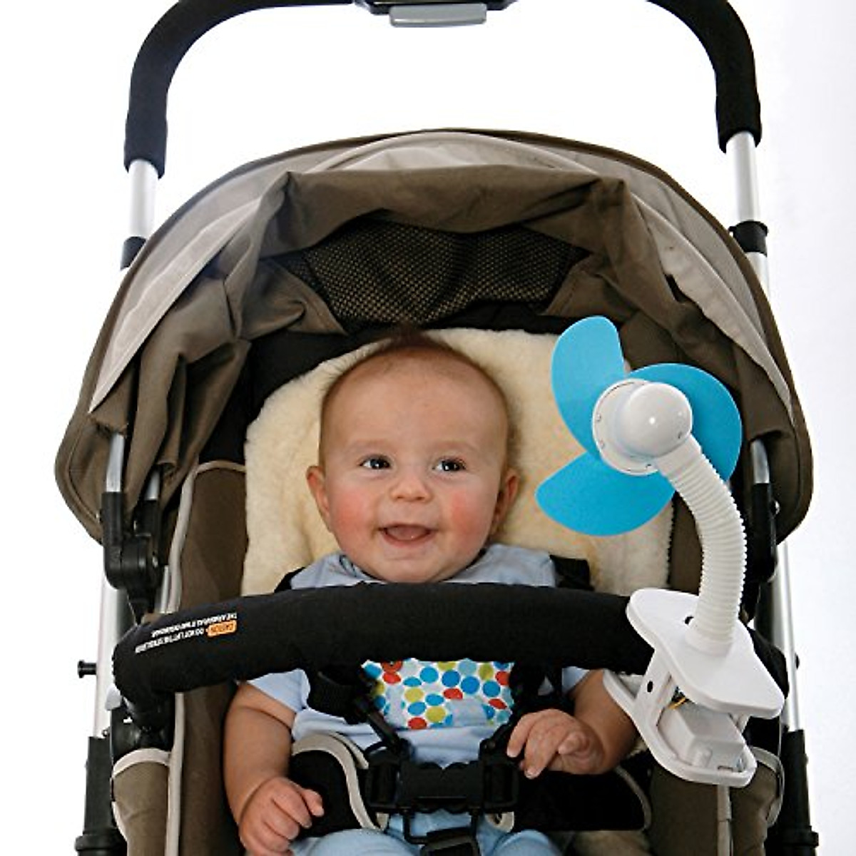 Dreambaby Stroller Fan, White/Blue