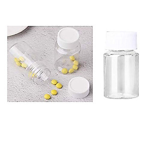 Duehut HLLMX 8 PCS Plastic Clear Empty Bottle Pill Bottle Container Chemical Reagent Bottle Liquid Bottle Solid Powder Bottle 20ML