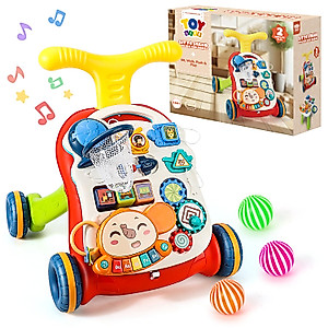 TOY Life Baby Push Walkers for Babies 12 Months Sit to Stand Walker for Baby Girl Boy 3 in 1 Push Toys for Babies Learning to Walk Baby Activity Walker Toddler Walking Toy for Infant Kid 1 Year Old