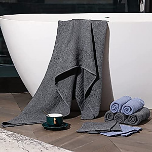 Imperial Road Bath Towels Set for Quick Drying and Highly Absorbent,1 Hand Towels 13.4x13.8 inch,1 Washcloth 13.4x30 inch,1 Bath Towel 27.6x55 inch (3 Piece,Grey)