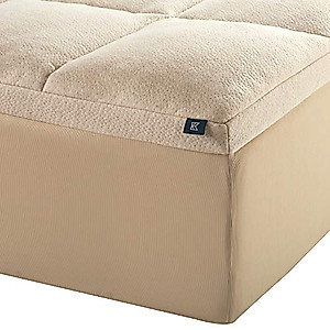 Keetsa 3 Inch Luxury Thick Comfort & Plush Memory Foam Topper Layer, CertiPUR-US Certified Foam, OEKO-100 Certified Linen Blended Fabric, Fiber Quilted Top, Comfort Rejuvenator - Full