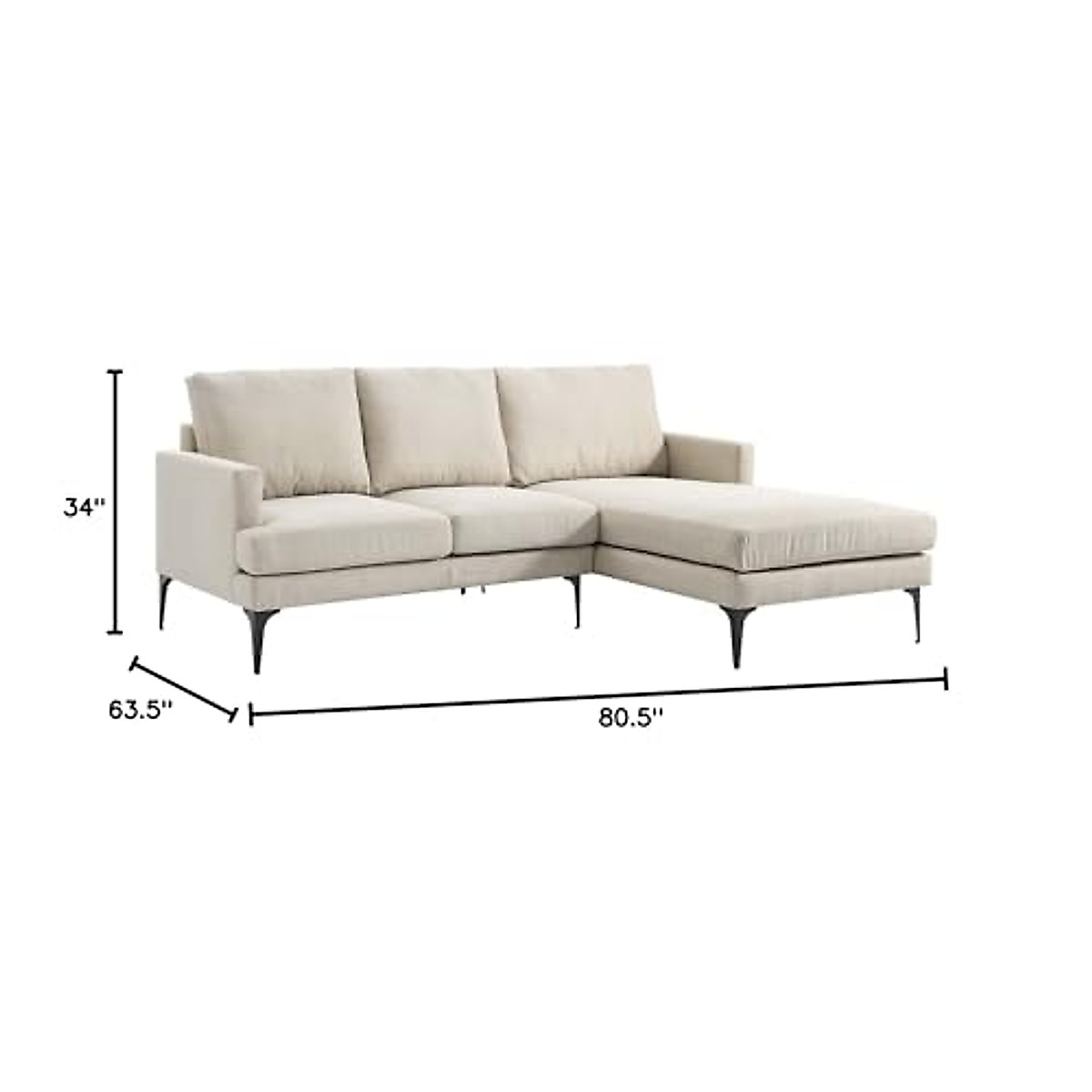 Modway Evermore Upholstered Fabric, Sofa, Beige