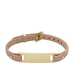Fossil Women's Heritage Engravable Bracelet, Color: Gold/Beige (Model: JF04433710)