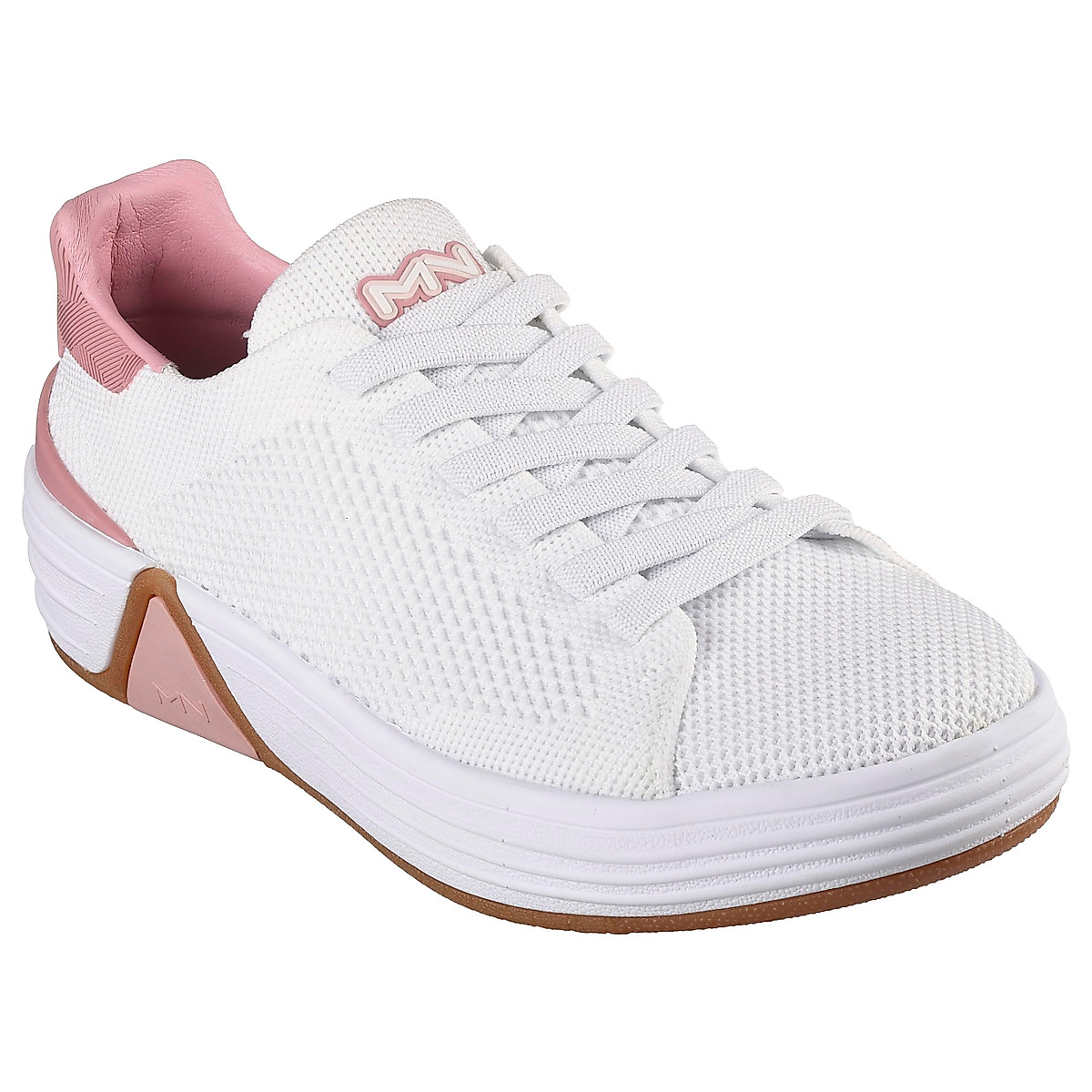 Skechers Women's Alpha Cup-CORELY Sneaker, White/Pink, 9.5
