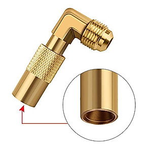 WADEO Propane Elbow Adapter, Low Pressure 3/8" Male Flare Propane Elbow Fitting for Blackstone Tabletop Camping Grill 17 Inch and 22 Inch Portable Gas Griddle