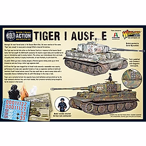 Bolt Action Tiger I AUSF E Heavy Tank 1:56 WWII Military Wargaming Plastic Model Kit