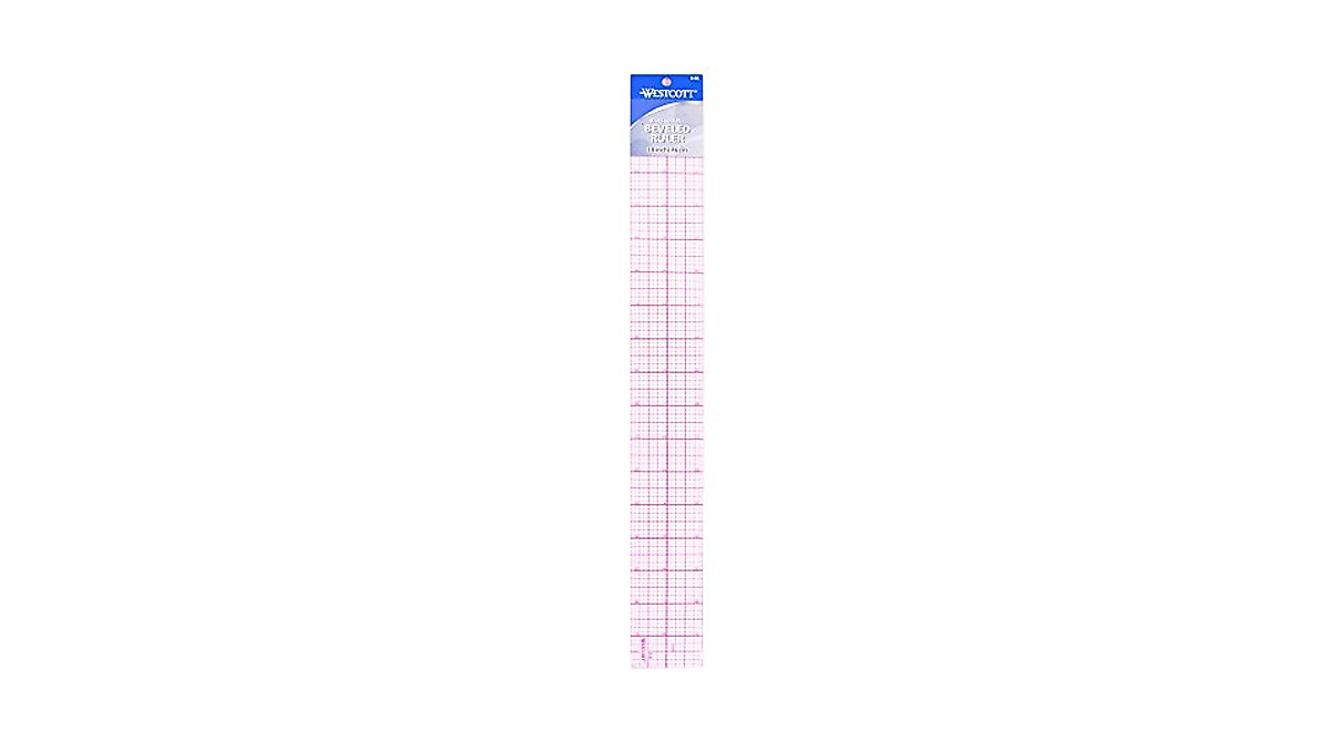 Westcott B-85 18" Beveled Ruler for Accurate Measurements