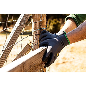 12 PAIRS Mens Working Gloves with Micro Foam Coating - Garden Gloves Texture Grip - men’s Work Glove For general purpose, construction, yardwork, X-Large,Grey/Black