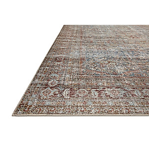 LOLOI Chris Loves Julia Jules Collection JUL-05 Lagoon/Brick 2'-6'' x 9'-6'' Runner Rug