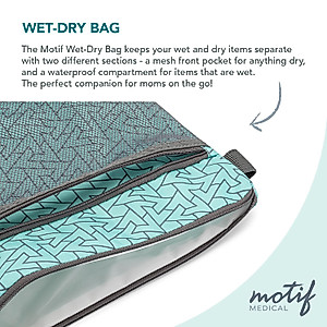 Motif Medical Wet Dry Bag - Perfect for Breast Pump Parts, Messy Baby Clothes, Wet Swimsuits