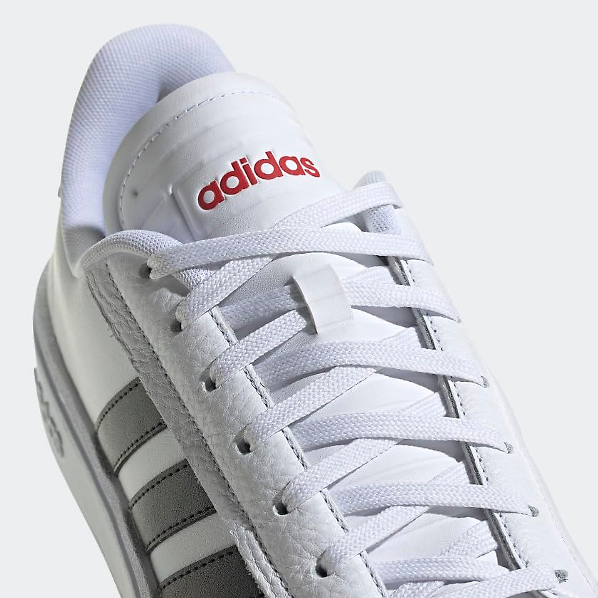 adidas Men's Grand Court Alpha Tennis Shoe, White/Core Black/Blue Rush, 10.5