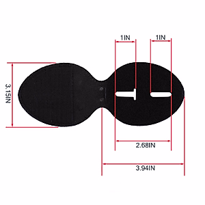 Cedilis 2 Pack Police Badge Holder with Metal Clip, Made of PU Leather, Professional Use for Law Enforcement, Universal, Free Neck Chain, Oval, Black, Badge Not Included