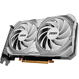 MSI Gaming GeForce RTX 4060 8GB GDRR6 Extreme Clock: 2505 MHz 128-Bit HDMI/DP Nvlink TORX Fan 4.0 Ada Lovelace Architecture Graphics Card (RTX 4060 Ventus 2X White 8G OC)
