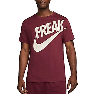 Nike Men's Giannis Antetokounmpo Greek Freak Swoosh Dri-FIT Basketball Shirt (as1, Alpha, xx_l, Regular, Regular, Dark Beetroot)