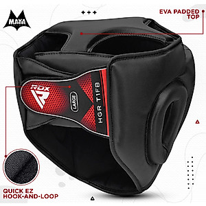 RDX Boxing Headgear MMA Muay Thai, Removable Face Grill, Head Gear for Sparring Grappling Martial Arts Kickboxing Taekwondo Karate BJJ Training