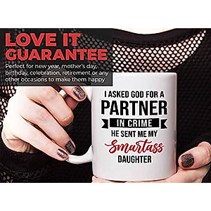 Bubble Hugs Mother's Day Coffee Mug 11oz White - Partner Smart Daughter - Funny Mama Women Step Mother Daughter Son From Father Lovely Wife Grandma Super Mom Family Birthday