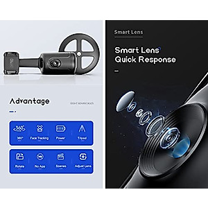 RIEIEK auto recognizes and Tracks Mobile Phone tripods, intelligently rotates 360-degree Shooting Phone Stand, and Does not Require APP to Start Gestures with one-Click Facial Tracking Gimbal