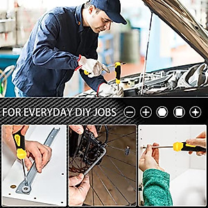 WHOMASS Magnetic Screwdriver Set 51 PCS with Case and Supper Magnet, Professional Screwdriver Set Includes Slotted/Phillips/Hex/Torx/Square/Pozi Head Non-Slip for Repair Home Improvement Craft