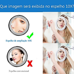 FQYYDD Illuminated Makeup Mirror Make-Up Mirror With Led Light Beauty Mirror