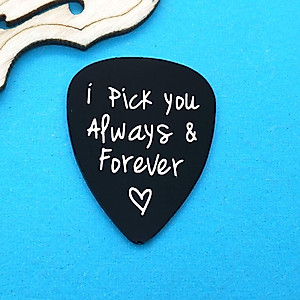 Anniversary Guitar Pick Gifts for Boyfriend Husband I Pick You Guitar Pick for Him Fiance Fathers Day Gift Christmas Birthday Gifts Valentines Day Gifts for Men