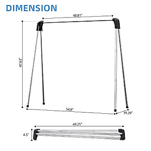 APEXCHASER Clothes Drying Rack - Efficient Laundry Rack, Collapsible Clothing Rack, Foldable Clothes Drying Rack, Heavy Duty Stainless Steel Clothes Rack