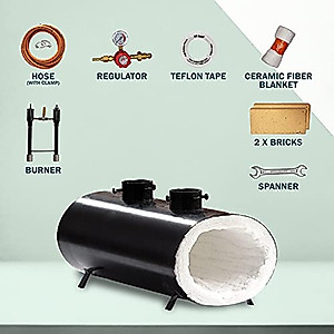 Simond Store Portable Propane Gas Forge Double Burner Knife and Tool Making Blacksmith Farrier Forge