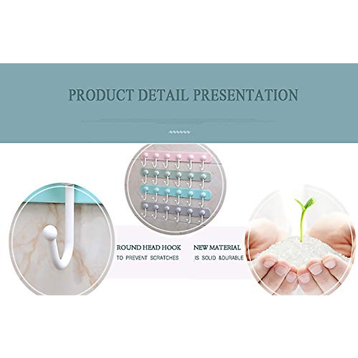 BOSGAS Adhesive Wall Hook with 6 Rotate Hooks,Wall Coat Rack, Perfect for Hanging Clothes Cooking Tool Towel in Kitchen and Bedroom, Easy to Use, Strong Bearing Capacity (Pink 2 Pack)